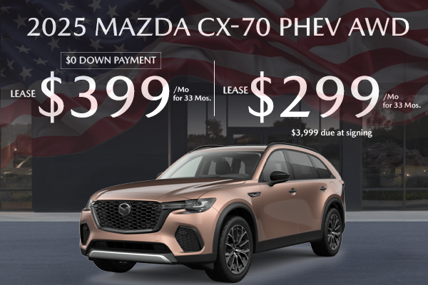2025 MAZDA CX-70 PHEV AWD | Open Road Mazda of Morristown Specials ...
